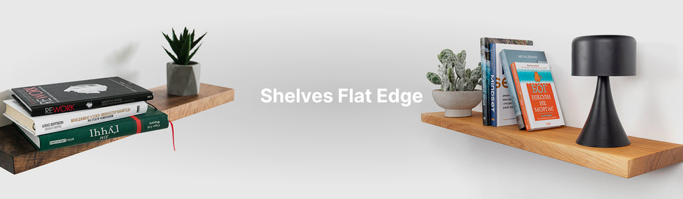 Shelves Flat Edge | Handcrafted Wall Shelving - One9Furniture